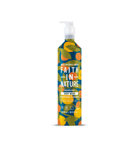 Grapefruit & Orange Body Wash | 500ml Metal Bottle | Faith In Nature