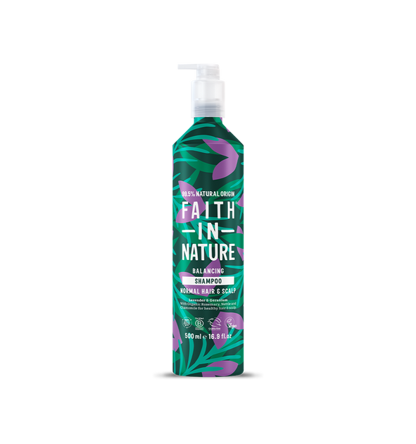 Lavender & Geranium Shampoo | 500ml Metal Bottle | Faith In Nature